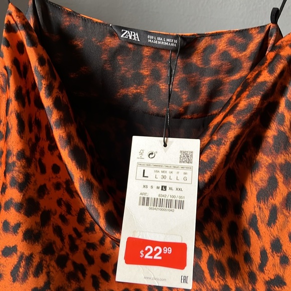 Zara | Dresses | Zara Leopard Print Ombre Slip Dress | Poshmark